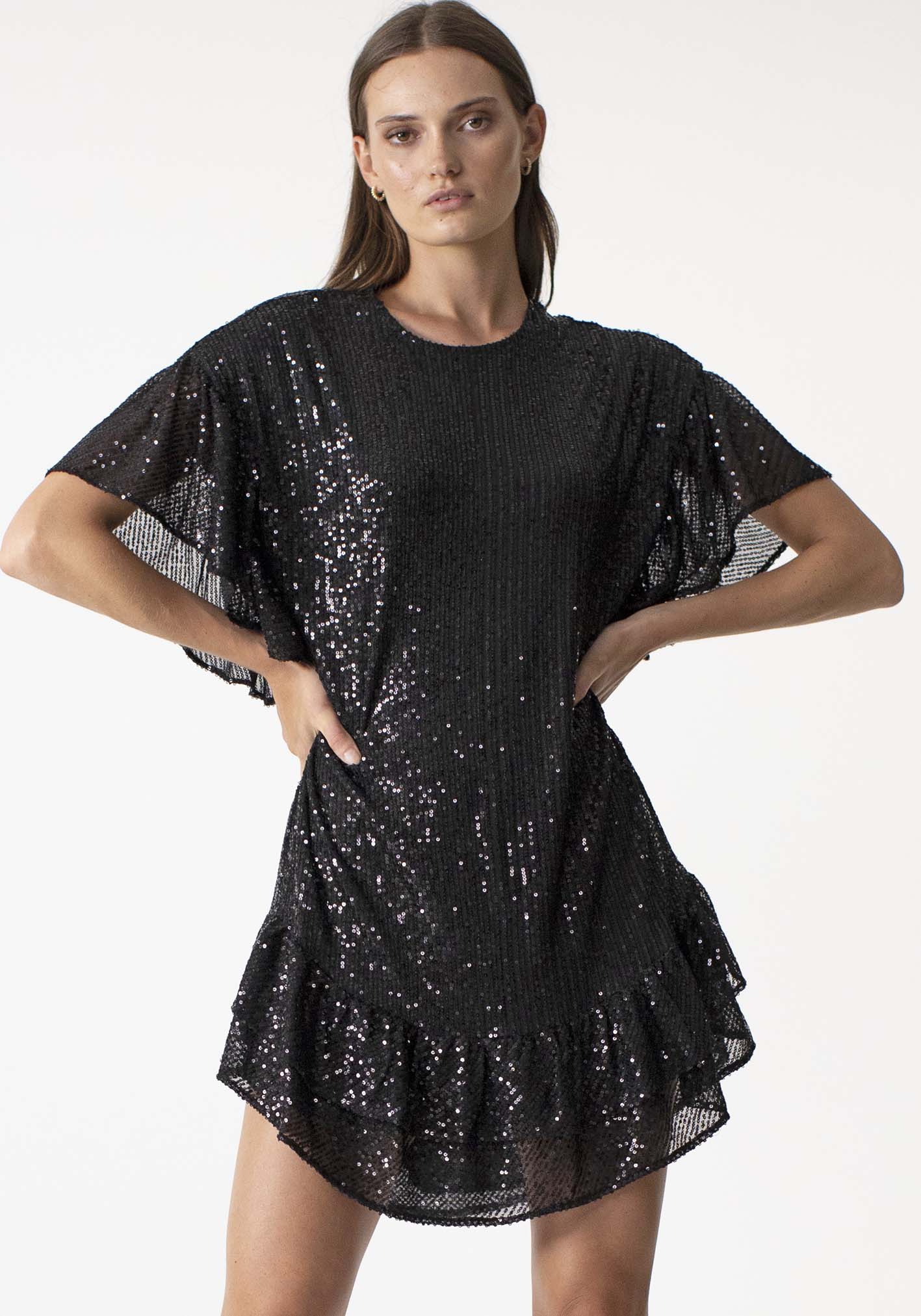 Hereafter Sequin Dress | Black Sequin Dress | Sequin Dress – THREE OF ...